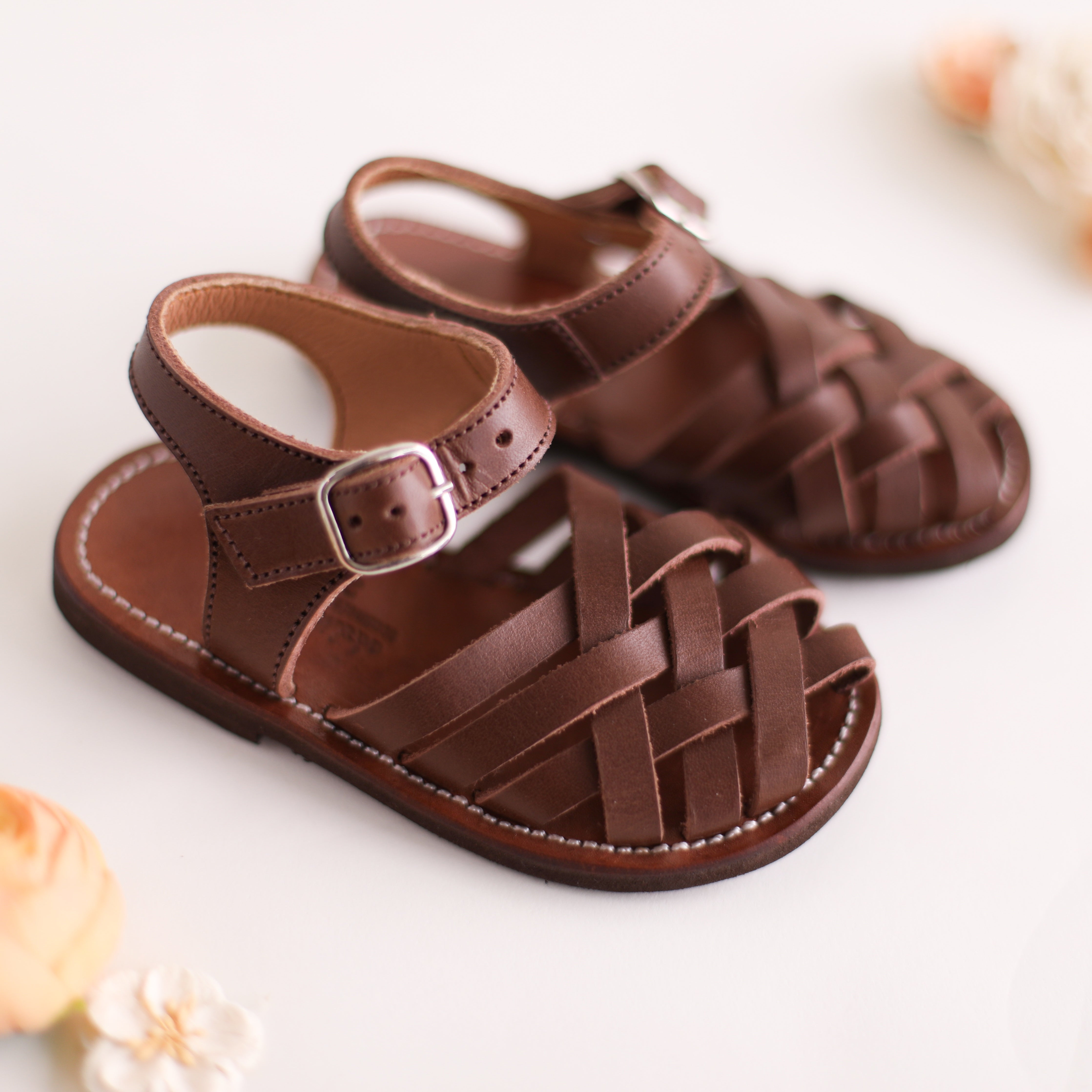 Espresso Isla {Children's Leather Sandals} – Adelisa & Co